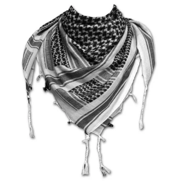 COTTON SCARF PALESTINIAN Shemagh Freedom Scarf Keffiyeh Head Wrap Black ...