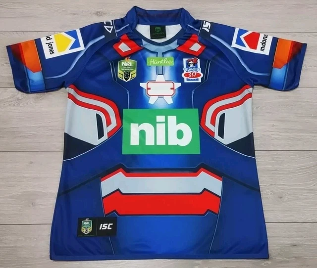 NEWCASTLE KNIGHTS NRL Rugby League Marvel Iron Patriot Shirt 2017 ...
