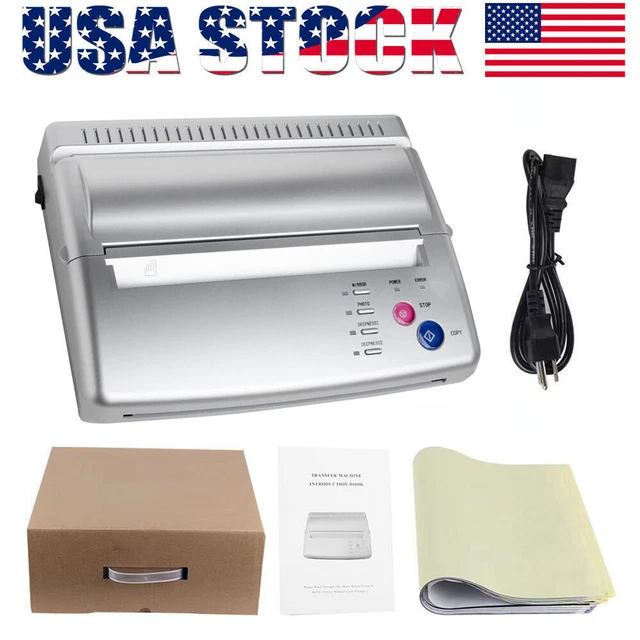 TATTOO TRANSFER STENCIL Machine Copier Printer Line Drawing Thermal ...