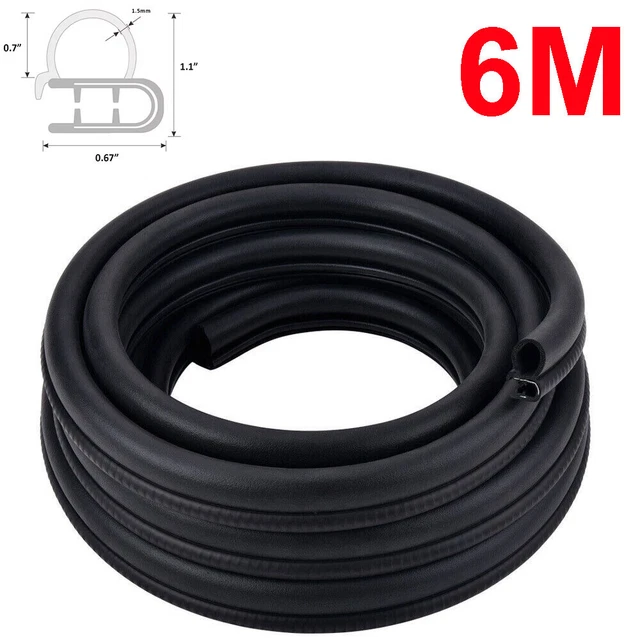 20FT 6M AUTO Rubber Seal Weather Strip Door Window Lock Trunk Hood Edge ...
