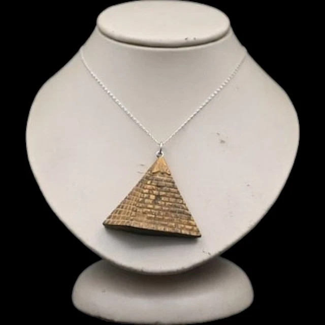 RARE ANCIENT EGYPTIAN ANTIQUES Stone Pyramid as Amulet and Chain Of ...