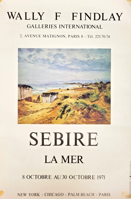 GASTON SEBIRE - Affiche Originale Exposition - La Mer - Wally Findlay ...