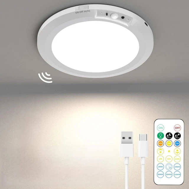 LED CEILING LIGHT with Motion Sensor, Magnetic Mount, 10000Mah ...