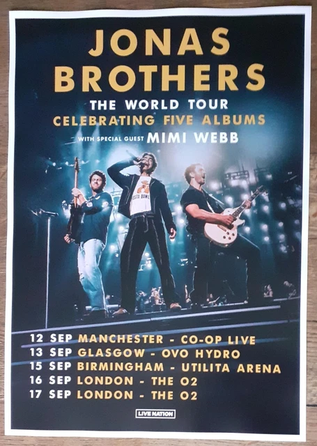 JONAS BROTHERS - live band music show 2024 promotional tour concert gig poster £9.99 - PicClick UK