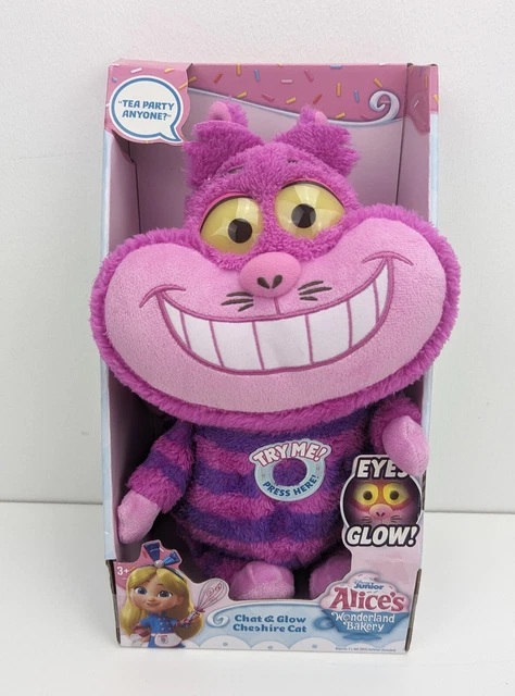 DISNEY CHESHIRE CAT Alice In Wonderland Plush Talking Chat Glow Light ...