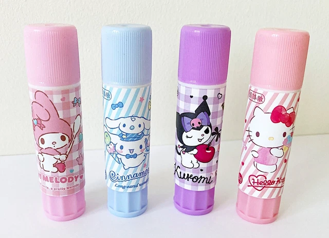 MY MELODY CINNAMOROLL Kuromi Hello Kitty cute kawaii kitsch glue sticks ...