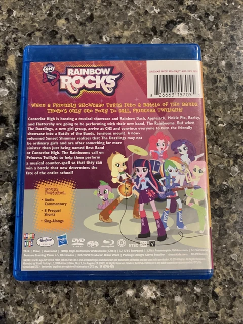 MY LITTLE PONY : Equestria Girls : Rainbow Rocks ( Blu Ray/DVD,2014 ...
