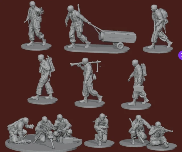 WW2 GERMAN PARATROOPERS Full Set Soldiers 1/35th Resin Printed £60.00 ...
