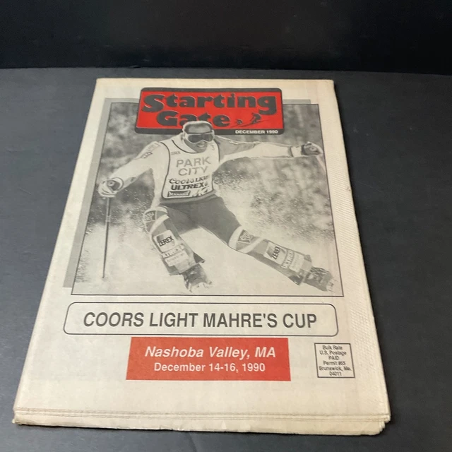 STARTING GATE MAGAZINE No #4 Dec 1990 Coors Light Mahre's Cup Nashoba ...