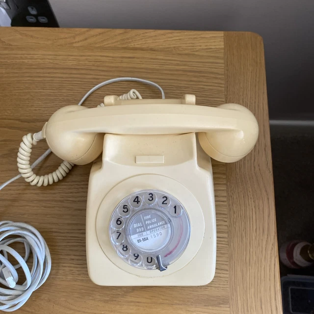 VINTAGE BT GPO Rotary Dial Cream Telephone 8746G £10.78 - PicClick UK