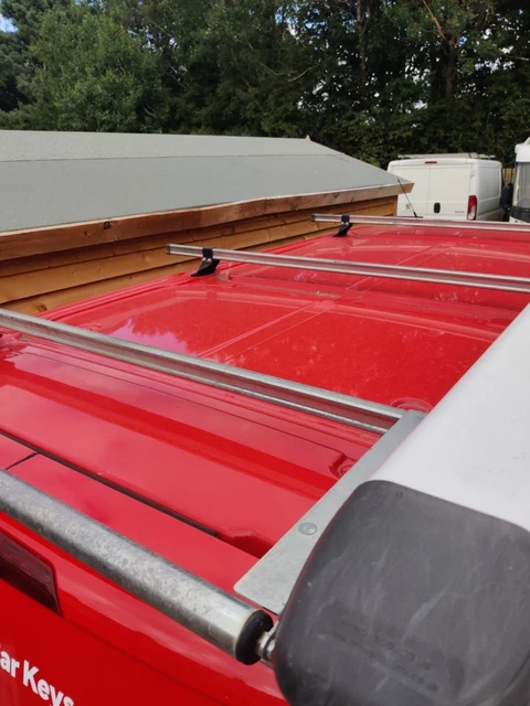 FORD TRANSIT CUSTOM Roof Rack 3x bars with roll on roll off and Pipe ...