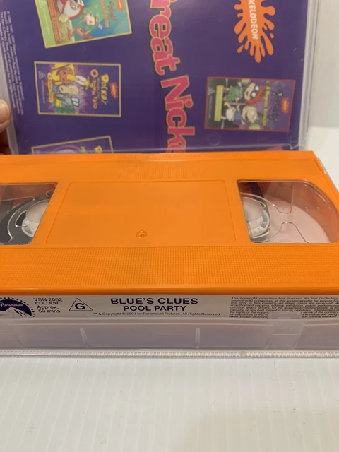 NICKELODEON 2001 BLUE'S Clues Blue's Pool Party VHS Video Tape PAL ...