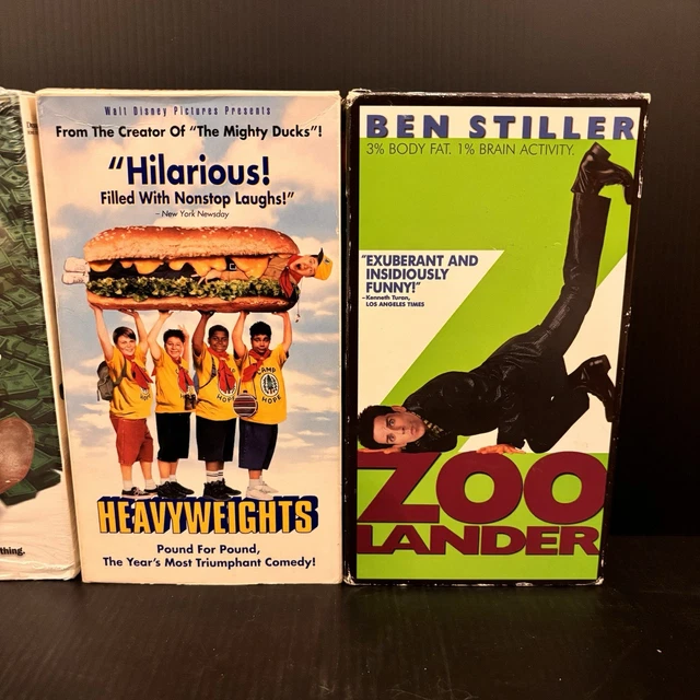 BEN STILLER COMEDY VHS Lot Envy 2004 Heavyweights 1995 Disney Zoolander ...