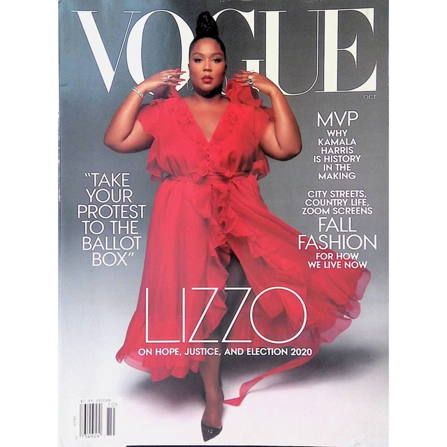 VOGUE MAGAZINE OCTOBER 2020 Lizzo Cover Can Fashion be Political Kamala ...