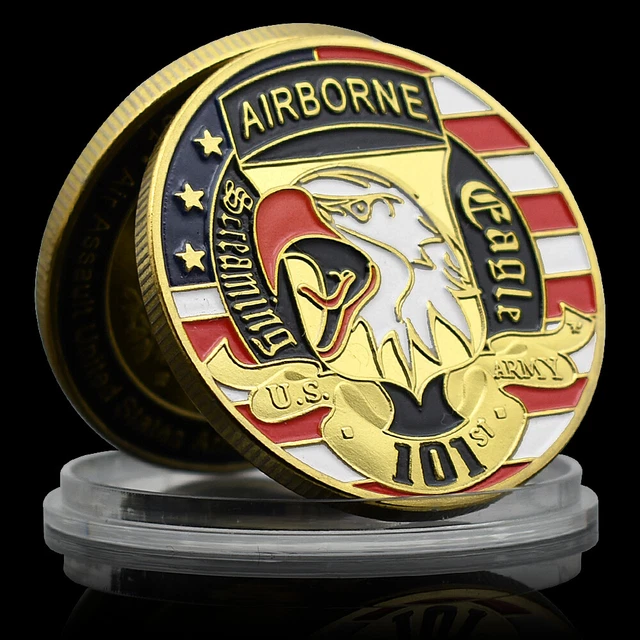 AMERICAN ARMY CHALLENGE Coin 101ST Airborne Division Gold Eagle ...