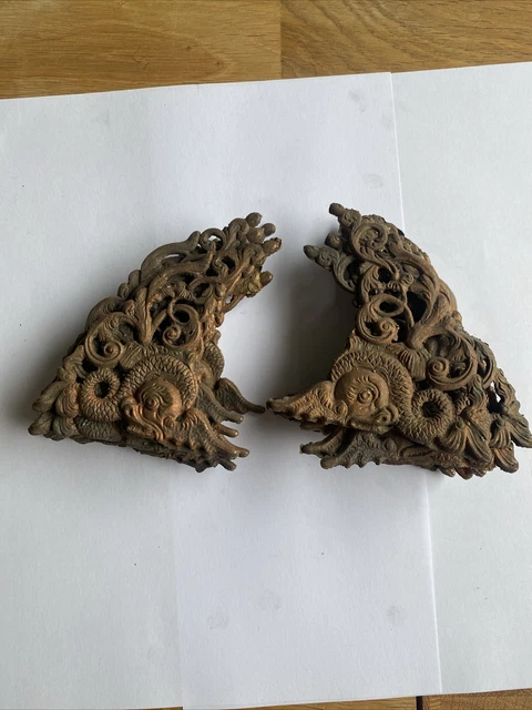 LONGCASE CLOCK BRASS Arch Top Spandrel Pairs 90x95mm Ref247 £14.99 - PicClick UK