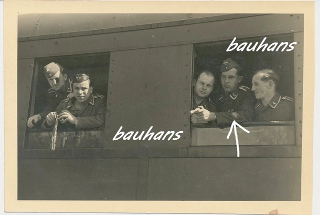 FOTO EISENBAHN-TRANSPORT LUFTWAFFE-SOLDATEN nach Stolpmünde 1940 (c283 ...