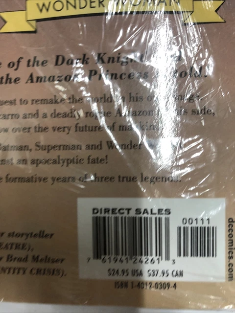 TRINITY BATMAN.SUPERMAN.WONDER WOMAN By Matt Wagner (2004) HC DC Comics ...