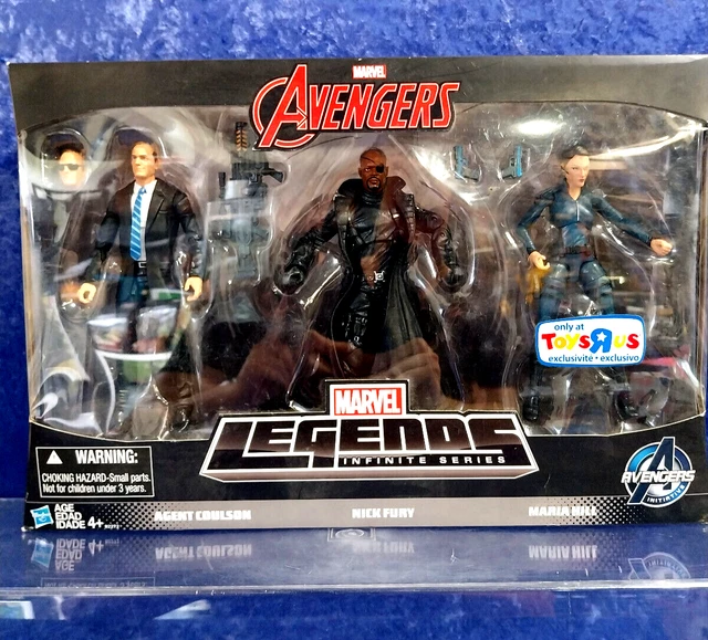 MARVEL LEGENDS TOYS R Us Avengers Agent Coulson Nick Fury Maria Hill ...