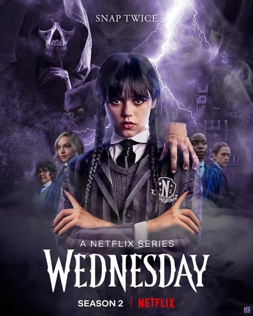 WEDNESDAY ADDAMS JENNA ortega Addams Family/Tim Burton Netflix A4 ... WEDNESDAY ADDAMS JENNA ortega Addams Family/Tim Burton Netflix A4 ...