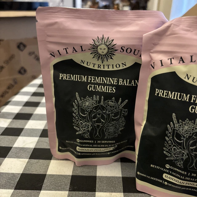 VITAL SOURCE -FEMININE Balance Gummies Hawaiian Pineapple 60 Gummies x ...