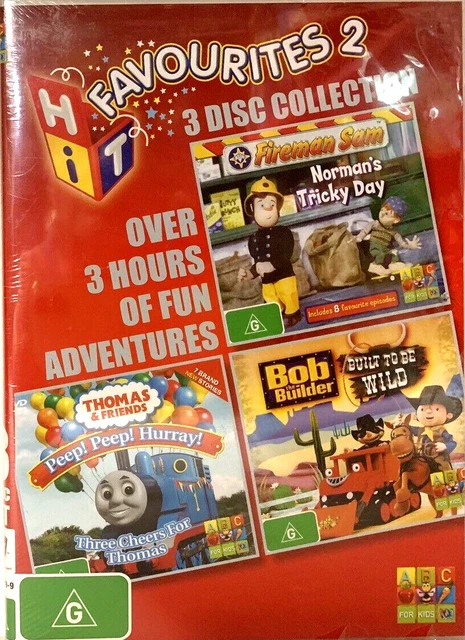 HIT FAVOURITES 2 Collection DVD Fireman Sam Thomas & Friends Bob the ...