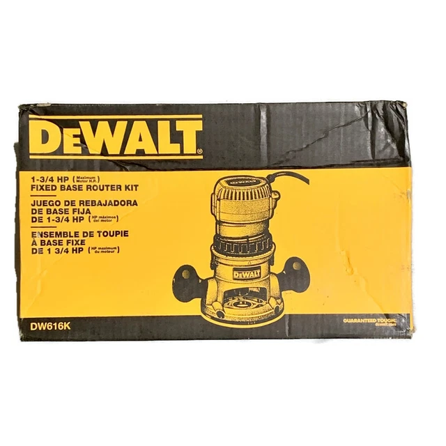 DEWALT DW616K 1-3/4 HP Corded Electric Fixed Base Router Kit $114.99 ...