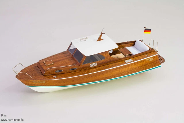 AERO-NAUT DIVA RADIO Control Cabin Cruiser Boat Wooden Kit £104.47 ...