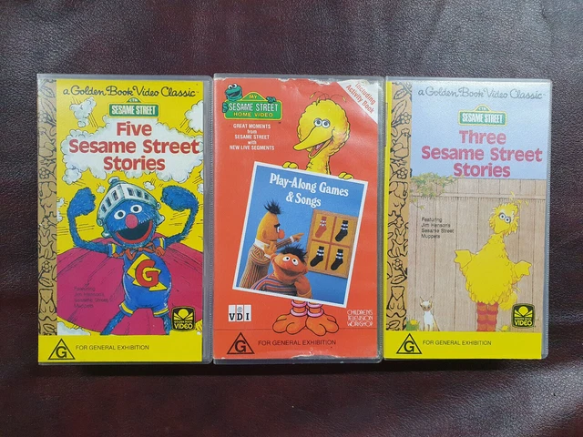 VINTAGE SESAME STREET VHS Video Tape Bundle - Sesame Street Stories ...