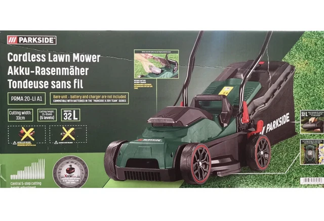 PARKSIDE® CORDLESS LAWNMOWER PRMA 20-Li A1 / WITHOUT Battery and ...