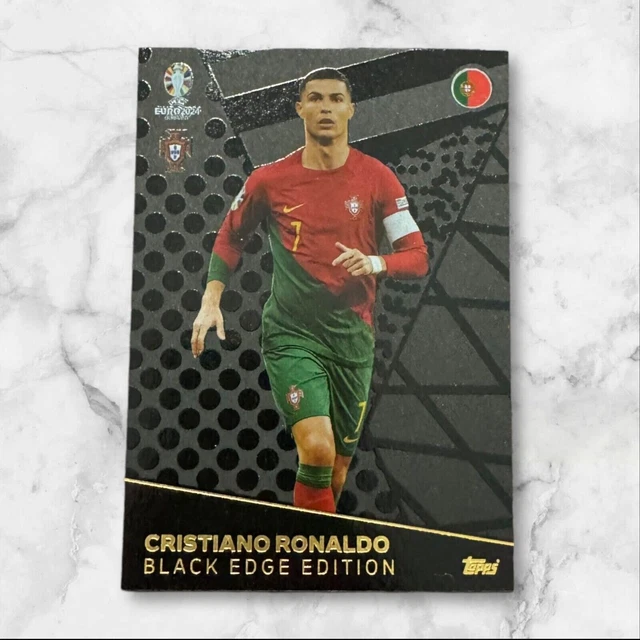 TOPPS MATCH ATTAX UEFA EURO 2024 - Cristiano Ronaldo BE7 POR- Black Edge Edition £5.06 - PicClick UK