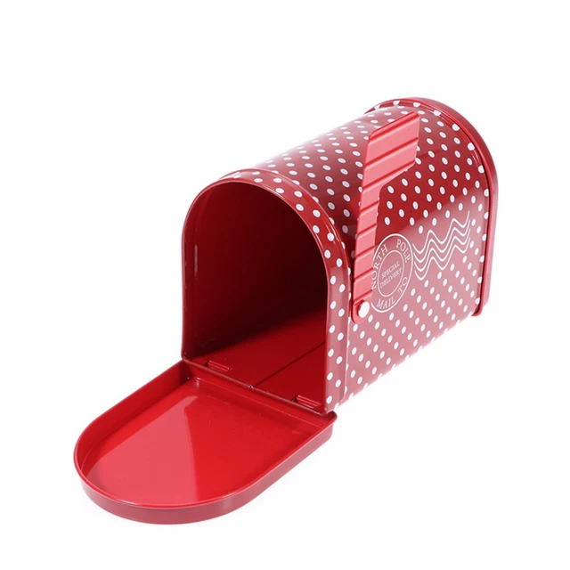 CHRISTMAS THEME GIFT Box Mailbox Shape Creative Tinplate Post Box for ...