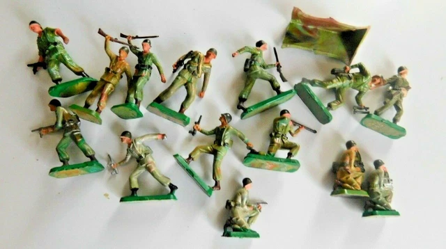 STARLUX - LOT de 16 mini soldats "commandos" - Echelle 1/50 (env. 30 à ...