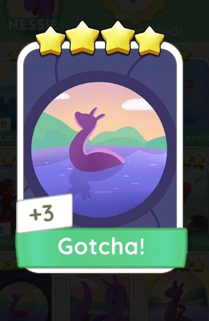 MONOPOLY GO: GOTCHA! Set 15 NESSIE"" - Carta 4 stelle! EUR 1,15 ...