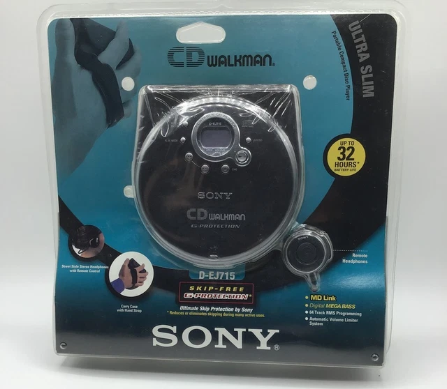 RARE VINTAGE SONY Walkman - Portable CD Player - Black (D-EJ715/HM) £ ...