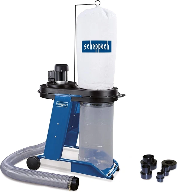 SCHEPPACH ABSAUGANLAGE SPÄNEABSAUGUNG HD12 inkl. Adapter Set 75 l, 1150 ...