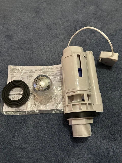 FLUIDMASTER DUAL FLUSH Push Button Cable Valve 1½" to 2" Outlet - No ...