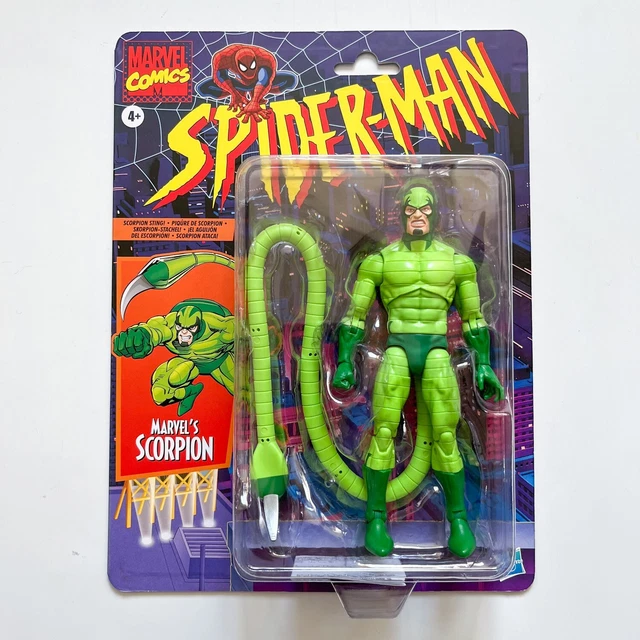 HASBRO MARVEL LEGENDS Spider-Man Retro Series Scorpion Action Figure ...