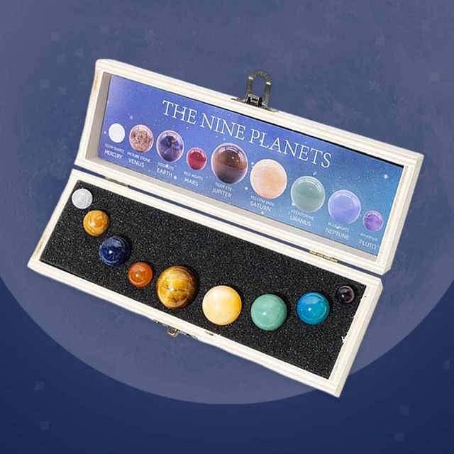 9X CRYSTAL BALL of Nine Planets in The Solar System for Good Luck Desk ...