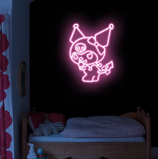 KAWAII KUROMI LOLITA NEON LIGHTS SIGN LED Gamer Girl Computer Room ...