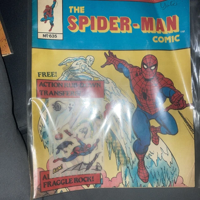 VERY RARE SPIDER-MAN Comic No 635 11th May 1985 With Original Transfers ...