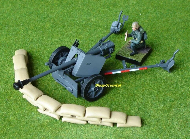 WW2 GERMAN ARTILLERY 75MM PAK40 ANTI TANK Cannon GUN 1:32 1:35 Scale ...
