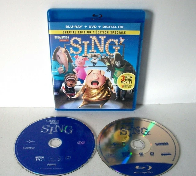 SING BLU-RAY DVD Movie Illumination Special Edition VG Mint Discs 2017 Kids $22.99 - PicClick CA