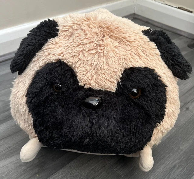 COZY TIME FLUFFY Faux Fur PUG DOG Giant Sized Hand Warmer Hand Muff ...