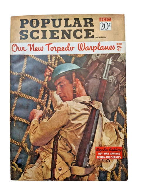 POPULAR SCIENCE MAGAZINE September 1942 Torpedo Warplanes WWII WW2 ...