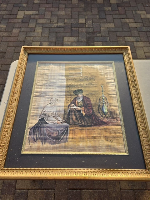 MOROCCAN MOORISH MIDDLE Eastern Orientalist OOAK Painting Signed Matted ...