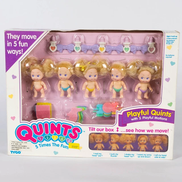 BNIB 1990 TYCO Quints Playful Quints set of 5 Dolls £60.00 - PicClick UK