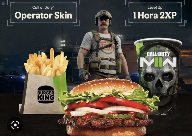 BURGER KING CODE Modern Warfare 2 | Skin Operator BK + 2XP MW2 New ...