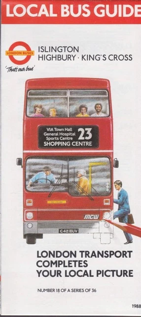 LONDON TRANSPORT BUS Map Islington 1988 £3.00 - PicClick UK