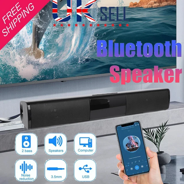 BLUETOOTH 3D SURROUND Sound Bar Wireless TV Home Theater Soundbar TF/FM ...